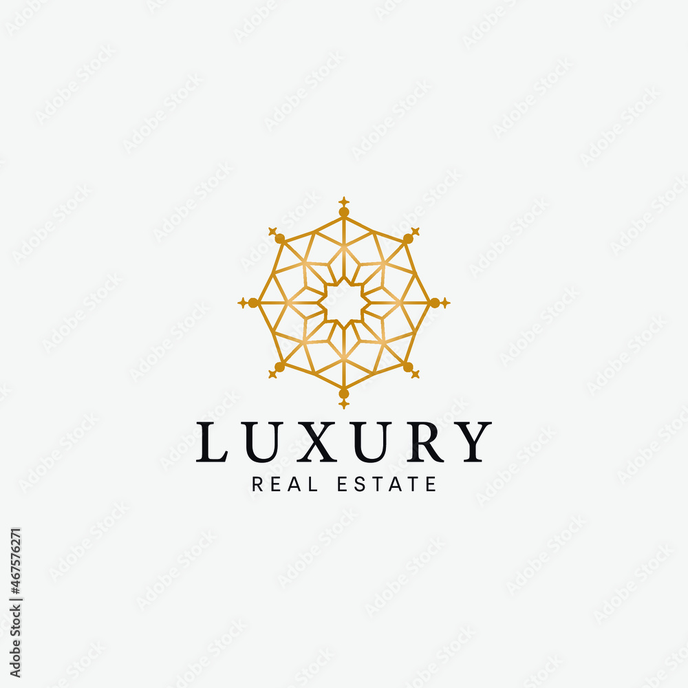 abstract luxury real estate logo vector design concept with modern ...