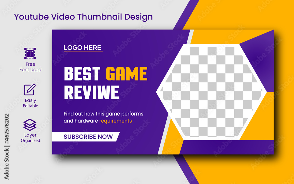 Game review best YouTube thumbnail design and web banner template ...