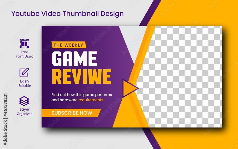 Game review best YouTube thumbnail design and web banner template ...