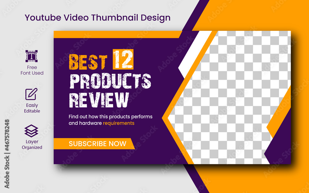 Corporate Online business video thumbnail template design vector in ...