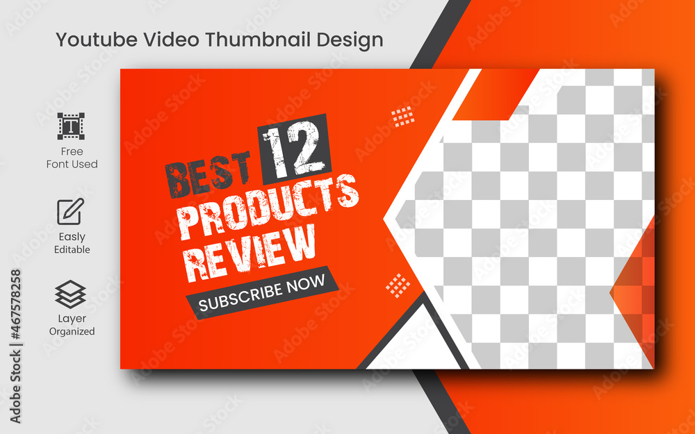 Corporate Online business video thumbnail template design vector in ...