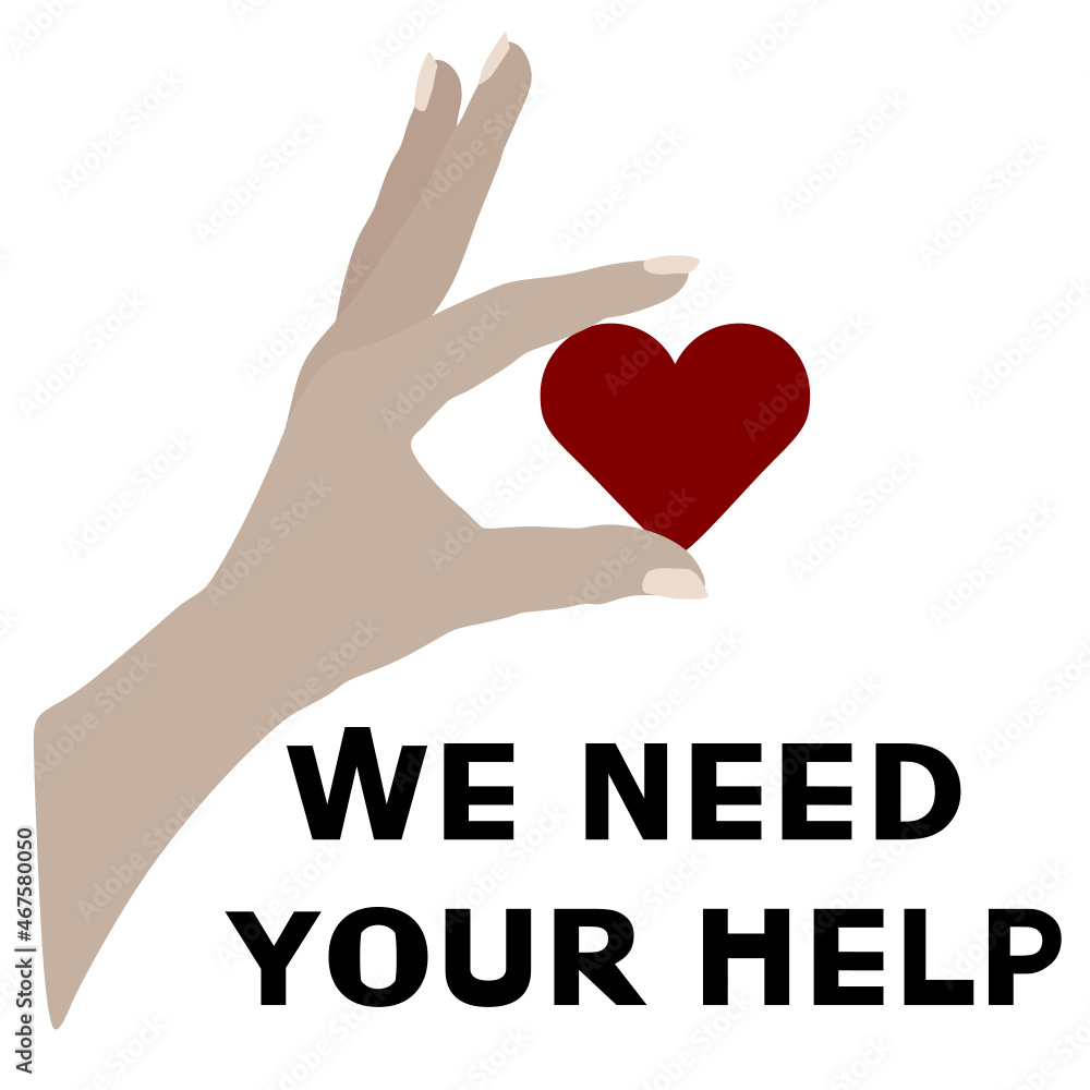 We need your help sign svg vector illustration Stock Vector | Adobe Stock