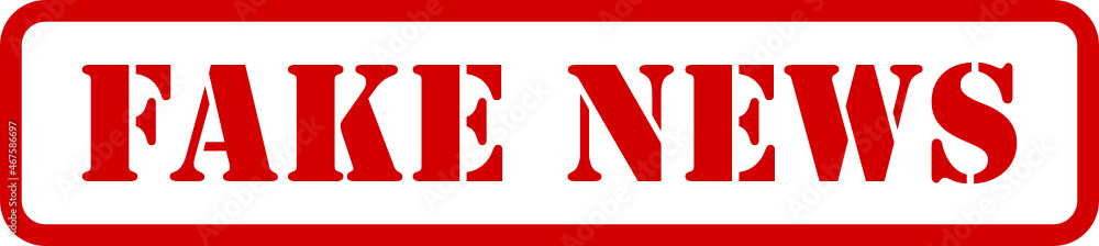 Fake News red vector rubber stamp stencil illustration, isolated ...