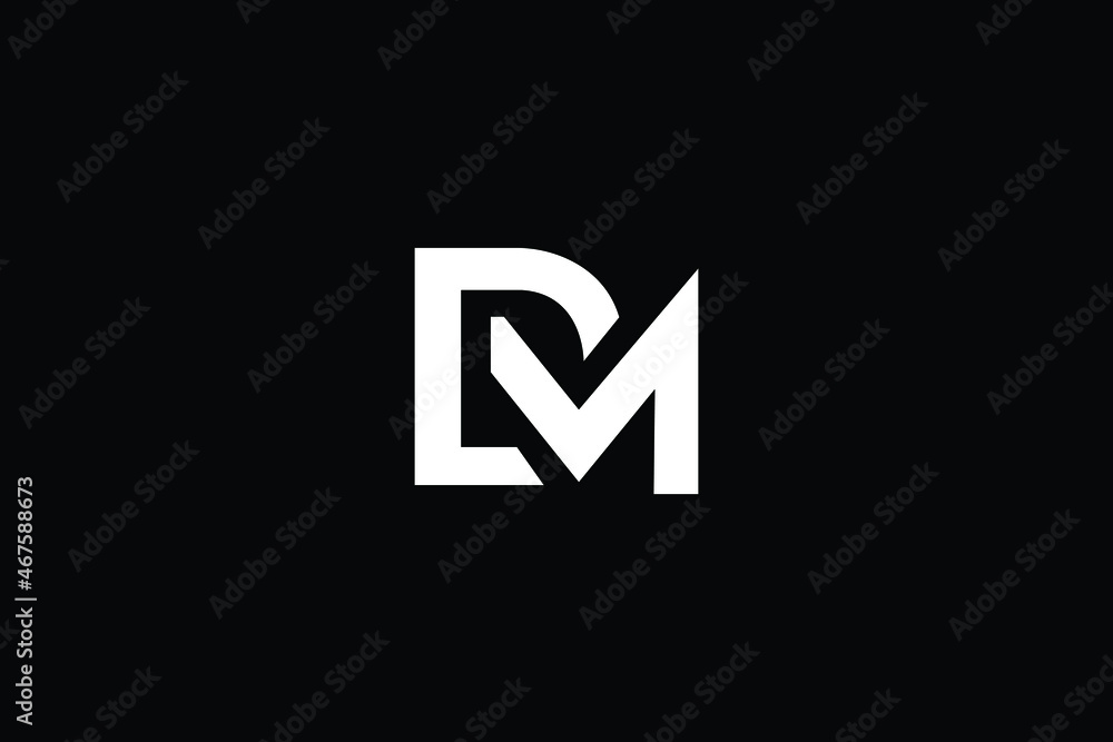 Dm Letter Logo Design Creative Modern D M Letters Icon Vector
