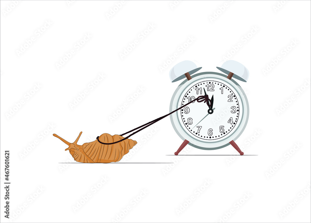 Stop Time concept. Stoping the time in vector illustration. Trying to ...
