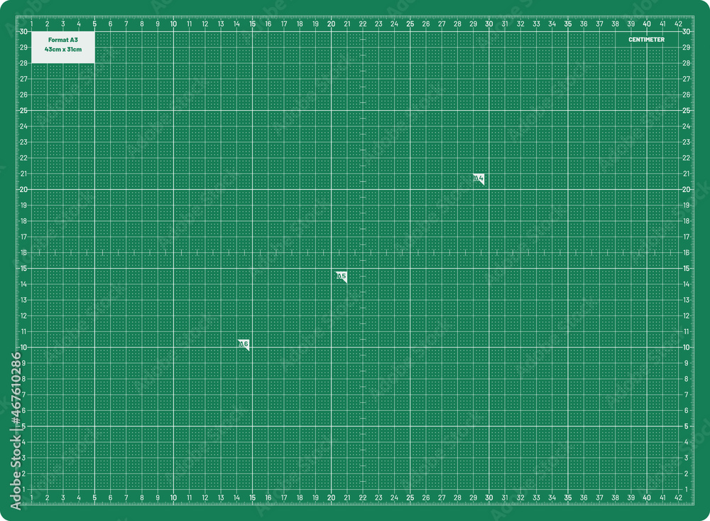 Vector Cutting Mat Dotted Design Medium Format A3 Metric 43x31cm Stock ...