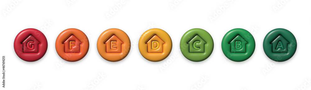 Energy Performance Certificate - Vector image of circular energy ...