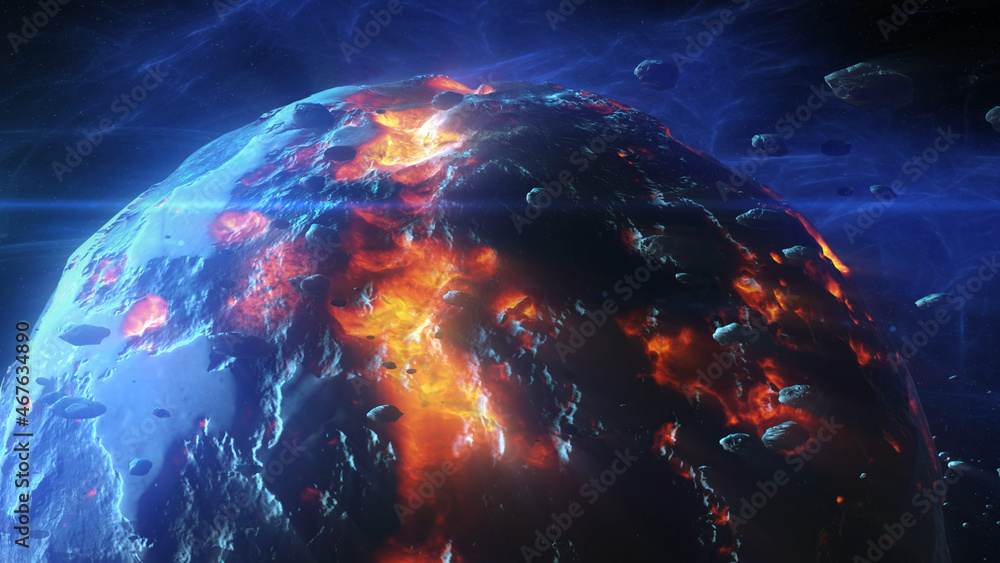 Destroyed Space Planets