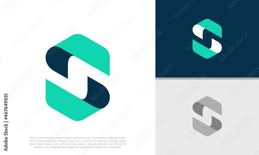 Initials S logo design. Initial Letter Logo. Innovative high tech logo ...