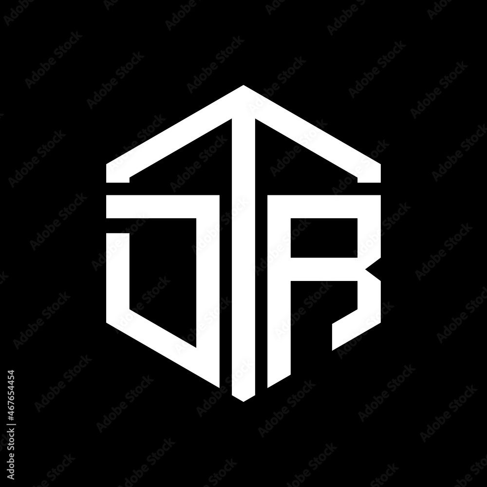 DTR letter logo design on black background.DTR creative initials letter ...