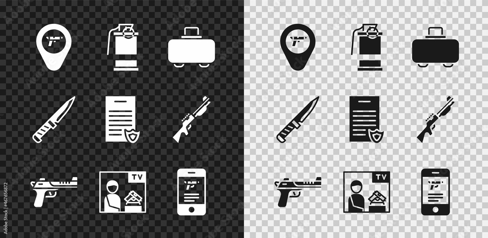 Set Location with weapon, Hand smoke grenade, Weapon case, Desert eagle ...