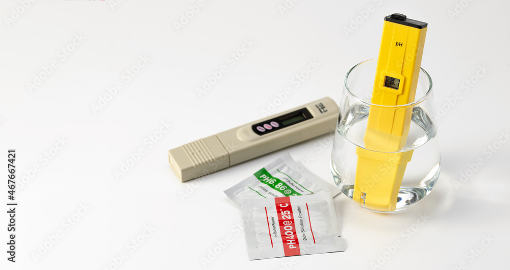 A set of meters pH meter and TDS for water quality control. Salt meter ...