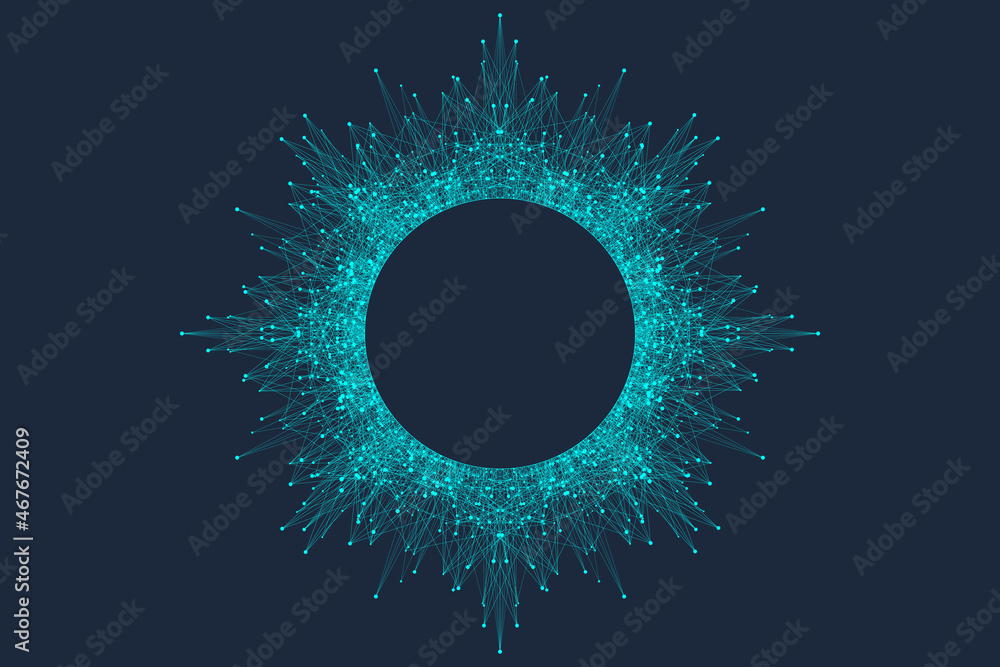Quantum computer technology banner design template concept. Deep ...