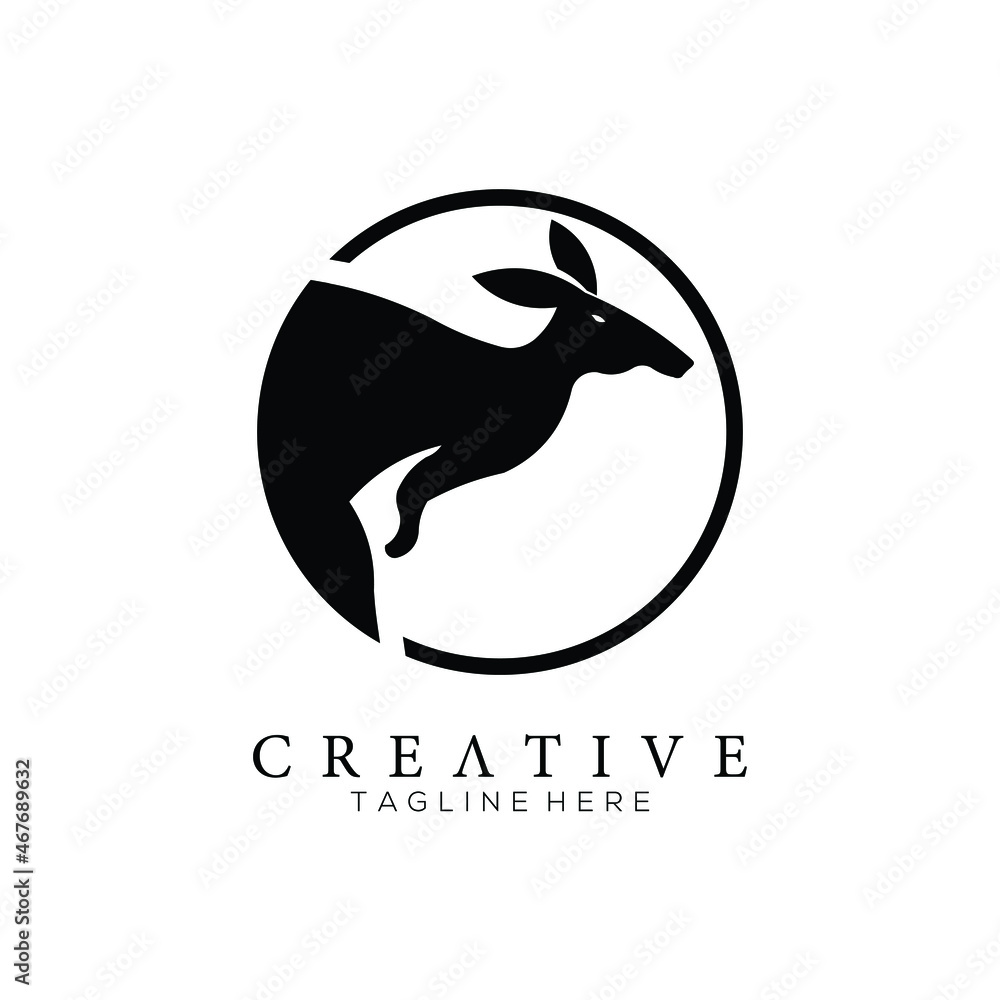 Black king kong icon in circle line, logo design template Stock Vector ...