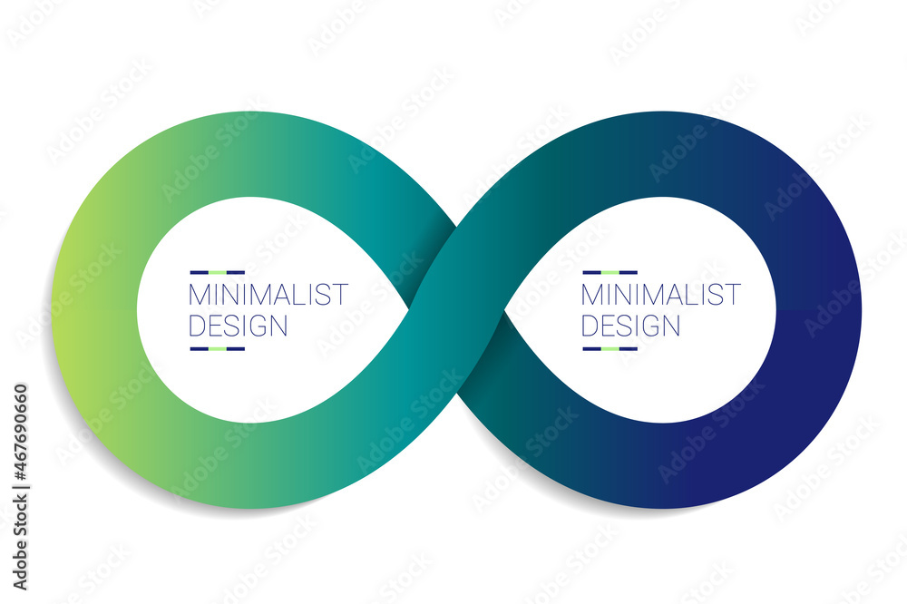 Infinity arrows infographic. 2 step options template, scheme, diagram ...