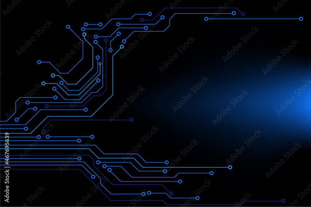 Circuit Board Technology Information Pattern Concept Vector Background ...