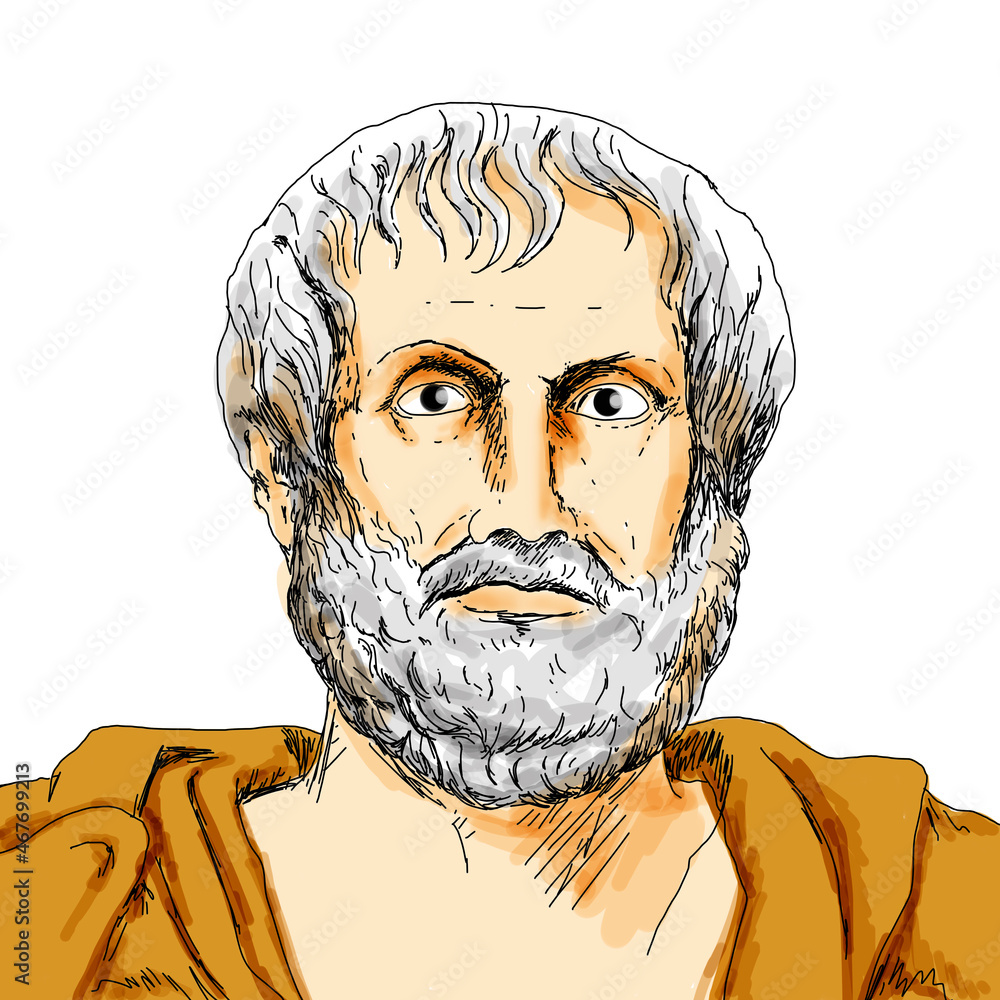 Realistic illustration of the Greek philosopher Aristotle Stock ...