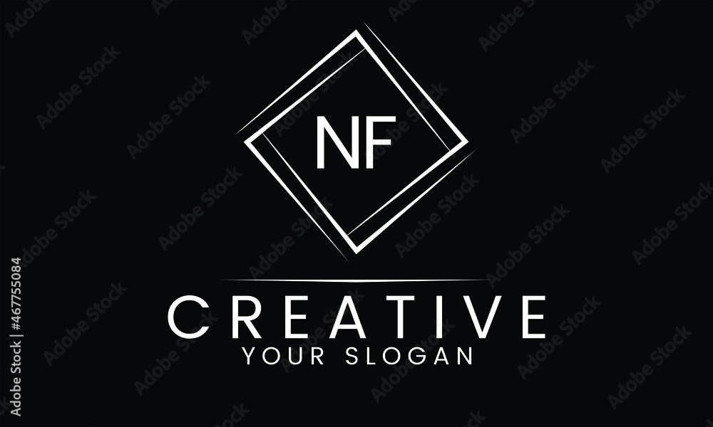 NF Logo Letter design template, Letter NF logo design, Alphabet letters ...