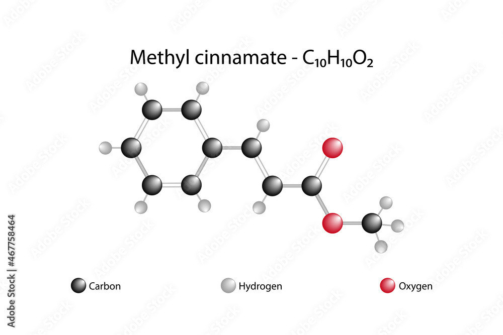 Molecular formula of methyl cinnamate. Methyl cinnamate is the methyl ...