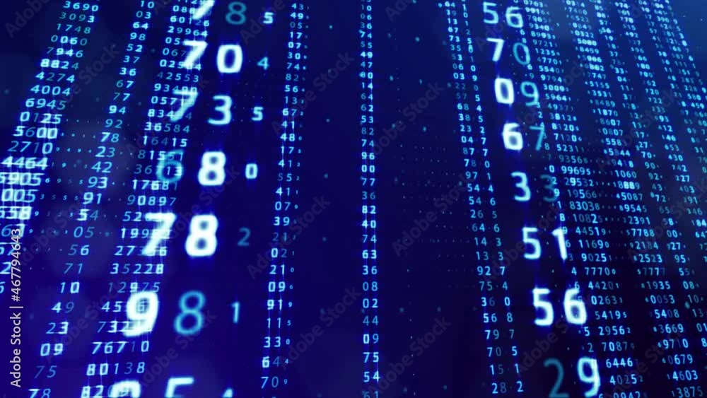 Vidéo Stock 3d loop background, concept of digital data processing, calculation and ...