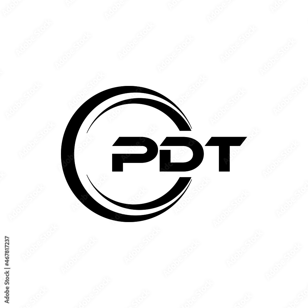 PDT letter logo design with white background in illustrator, vector ...