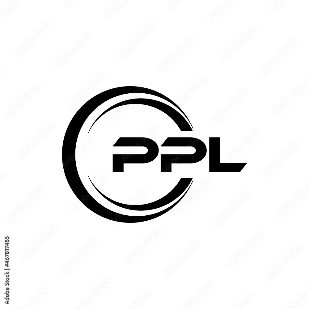 PPL letter logo design with white background in illustrator, vector ...
