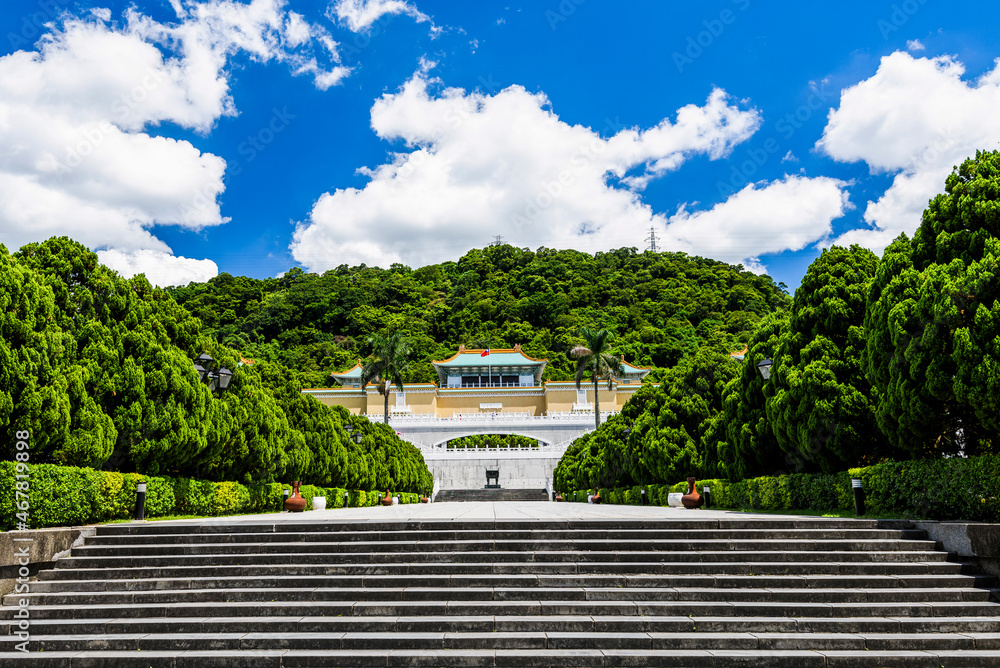Taipei, Taiwan- July 5, 2016: Building view of the National Palace ...