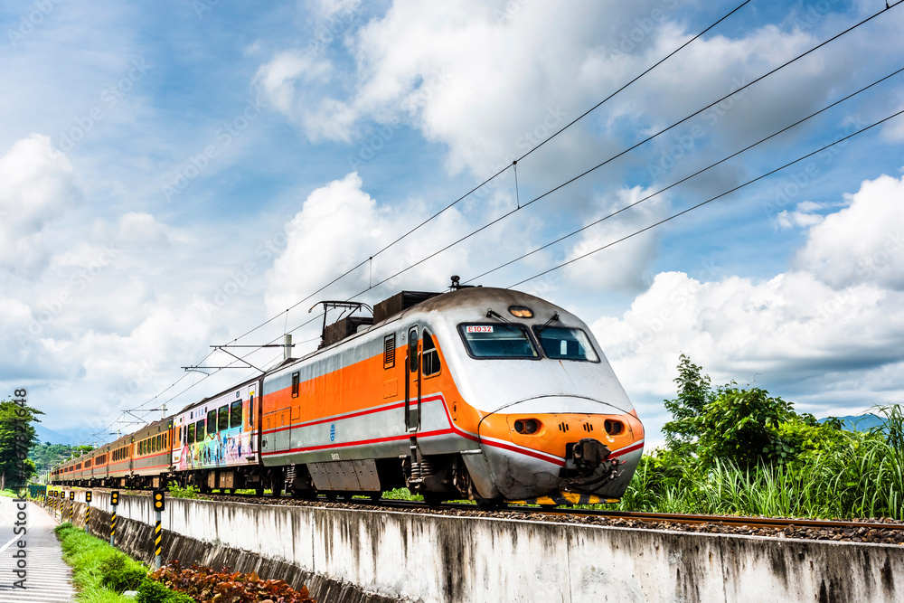 Taitung, Taiwan: June 29, 2019: Tze-Chiang Limited Express trains are ...