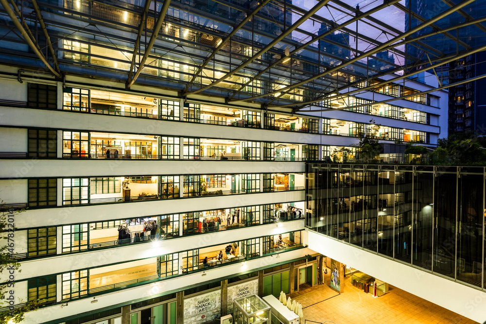 Capture the architecture and design of the landmark, PMQ (former Police ...