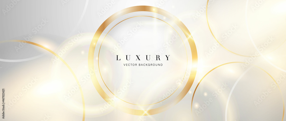 Luxury gold background vector. Abstract white and golden lines ...