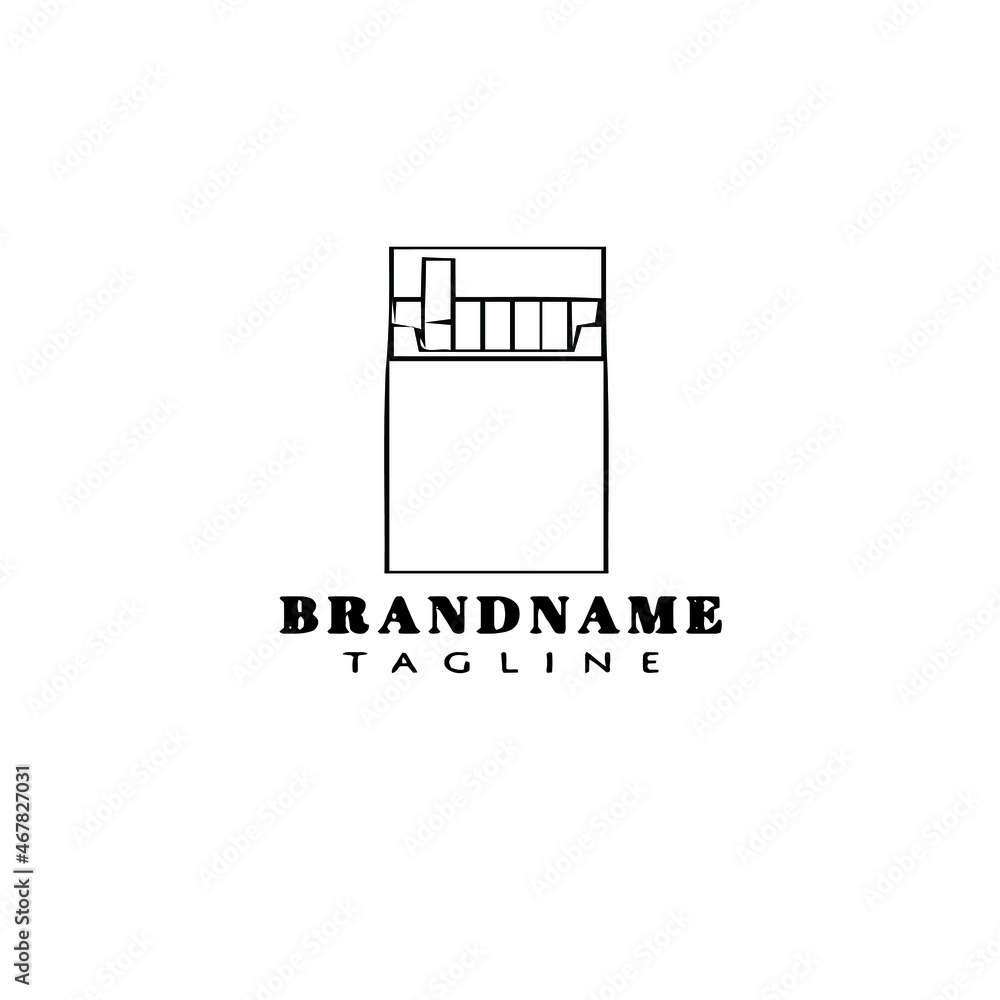 cigarette logo cute icon design template black isolated vector ...
