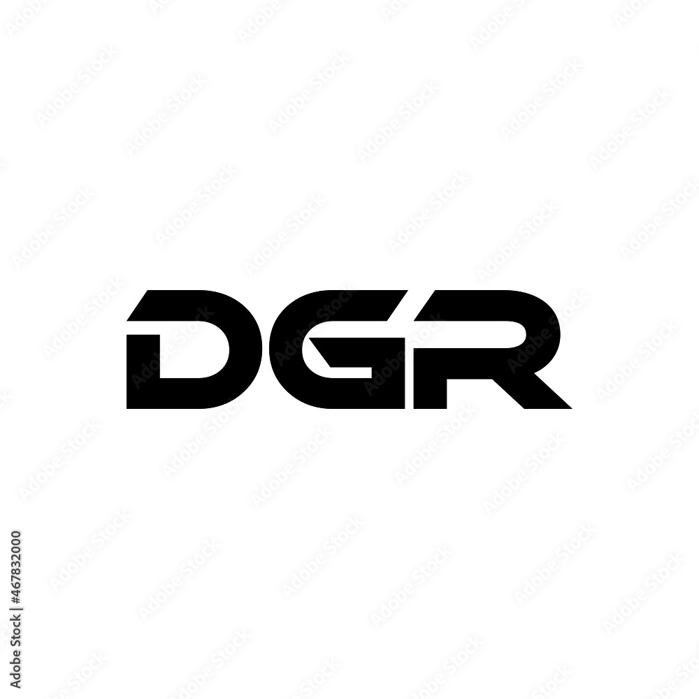 DGR letter logo design with white background in illustrator, vector ...