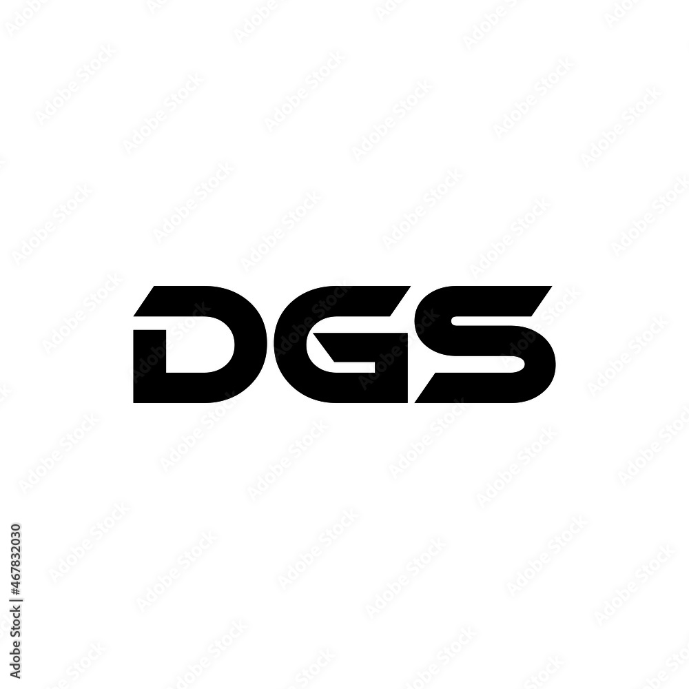DGS letter logo design with white background in illustrator, vector ...