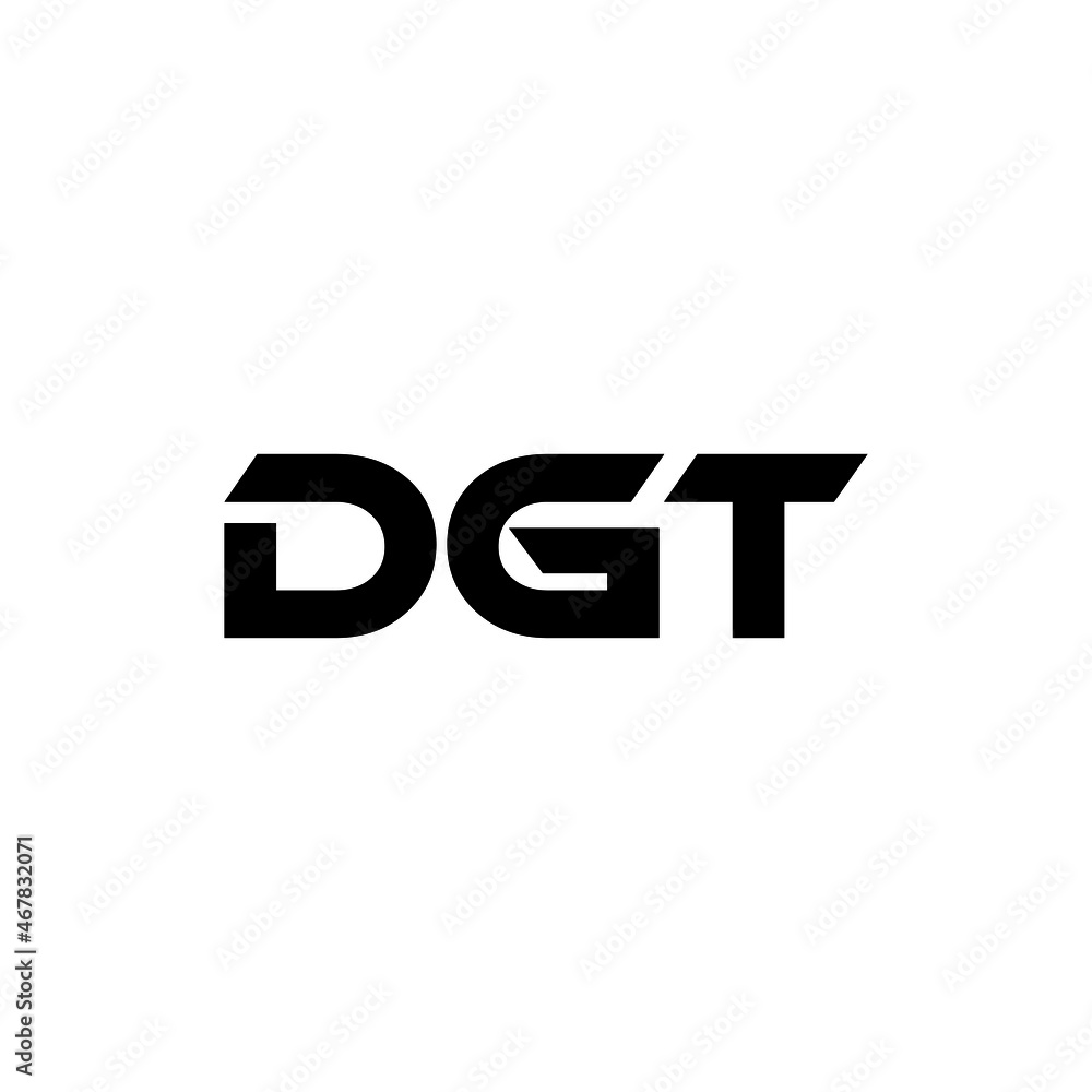 DGT letter logo design with white background in illustrator, vector ...
