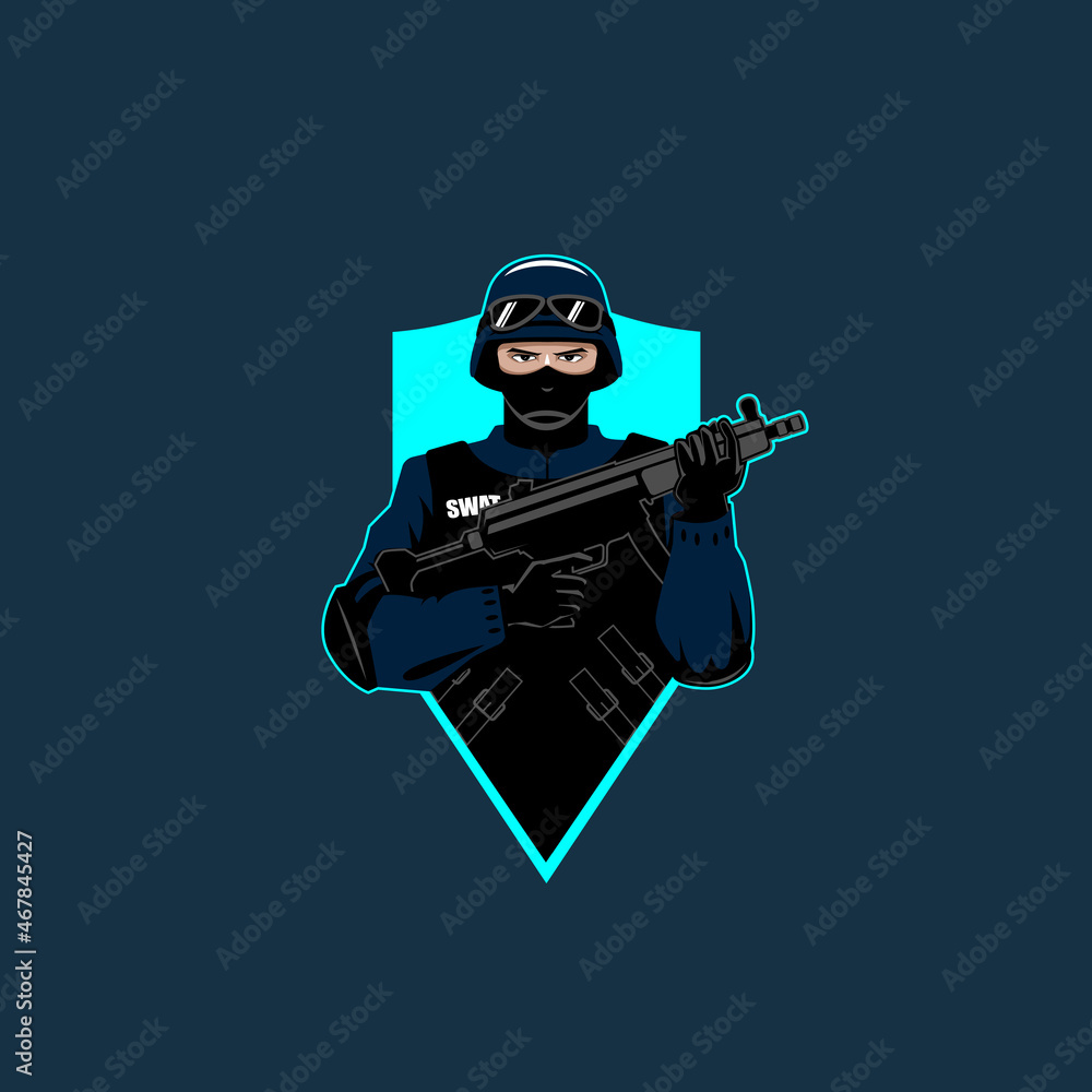 SWAT Team Police Department emblem vector format for symbol, design ...