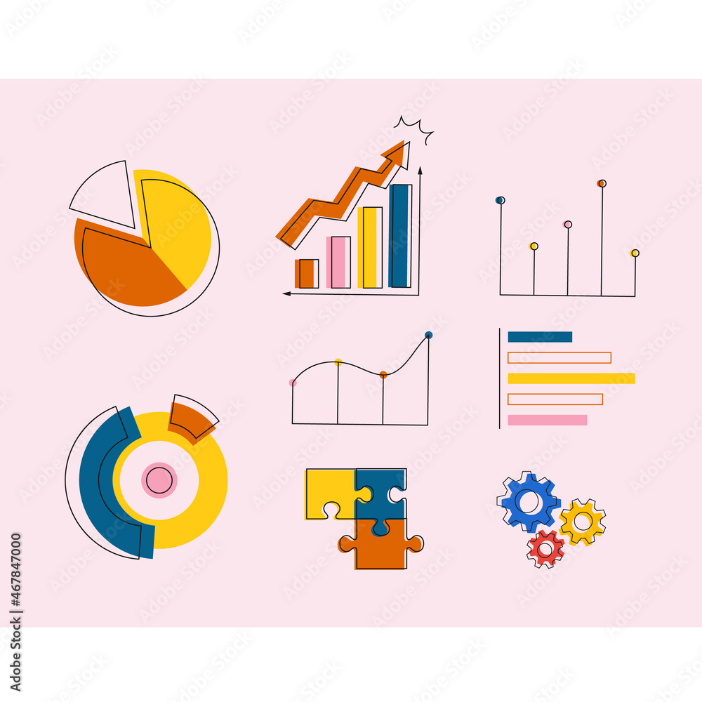 Colorful charts and graphs of financial instruments data. Chart and ... Colorful charts and graphs of financial instruments data. Chart and ...