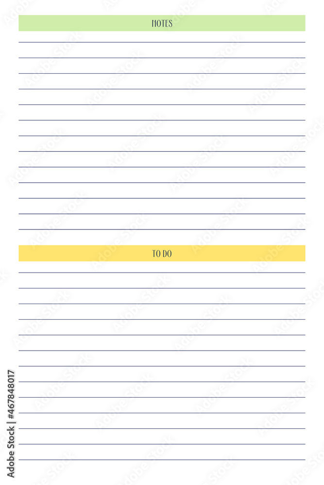 to do list notes personal planner diary template in classic strict ...