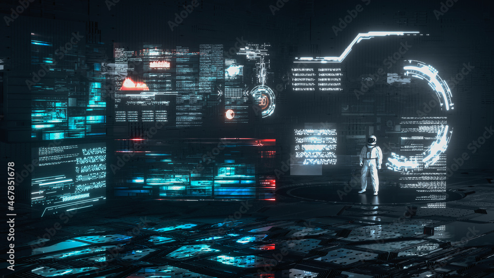 Sci fi data information Stock Illustration | Adobe Stock