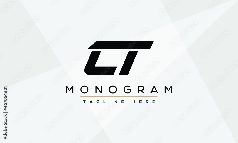 CT initials monogram letter text alphabet logo design Stock Vector ...