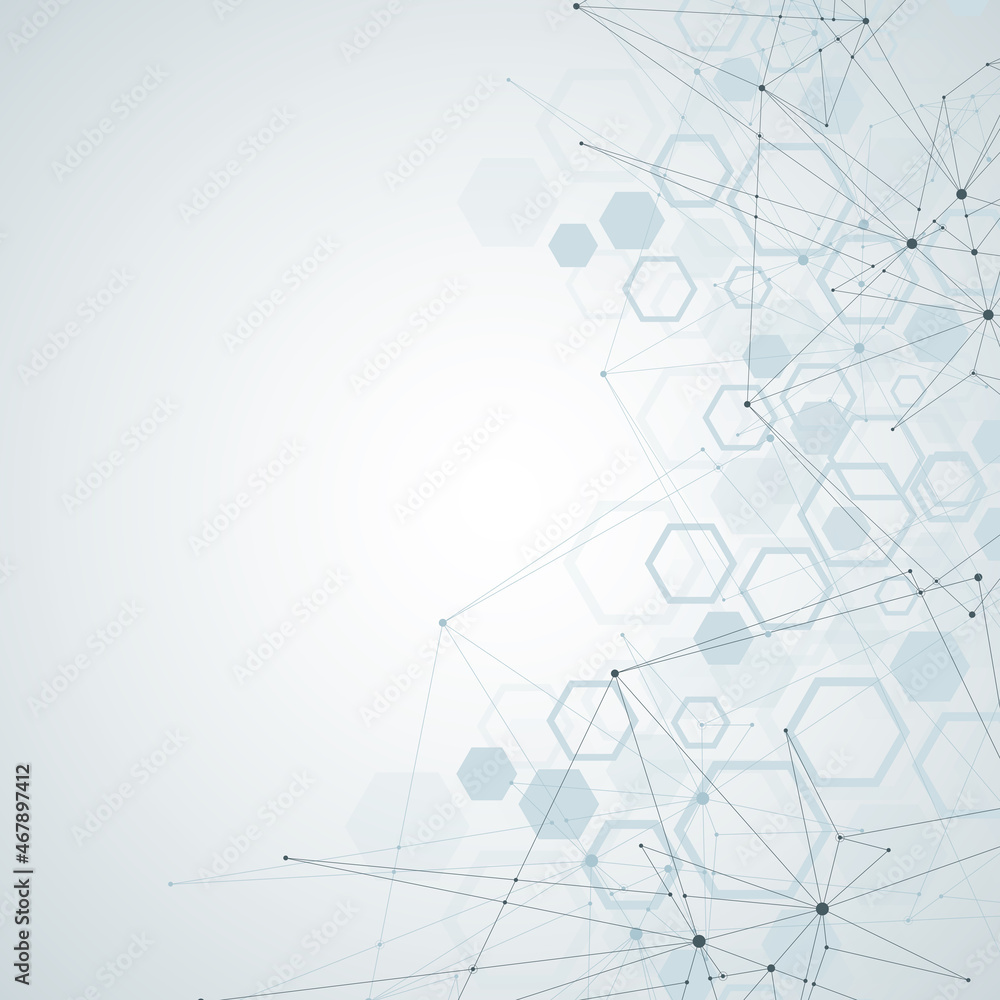 Global network connections with points and lines. Wireframe background ...