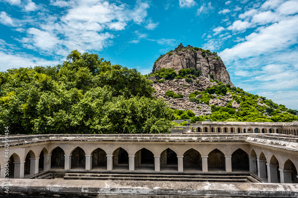 Kalyana Mahal at Gingee Fort or Senji Fort in Tamil Nadu, India. It ...