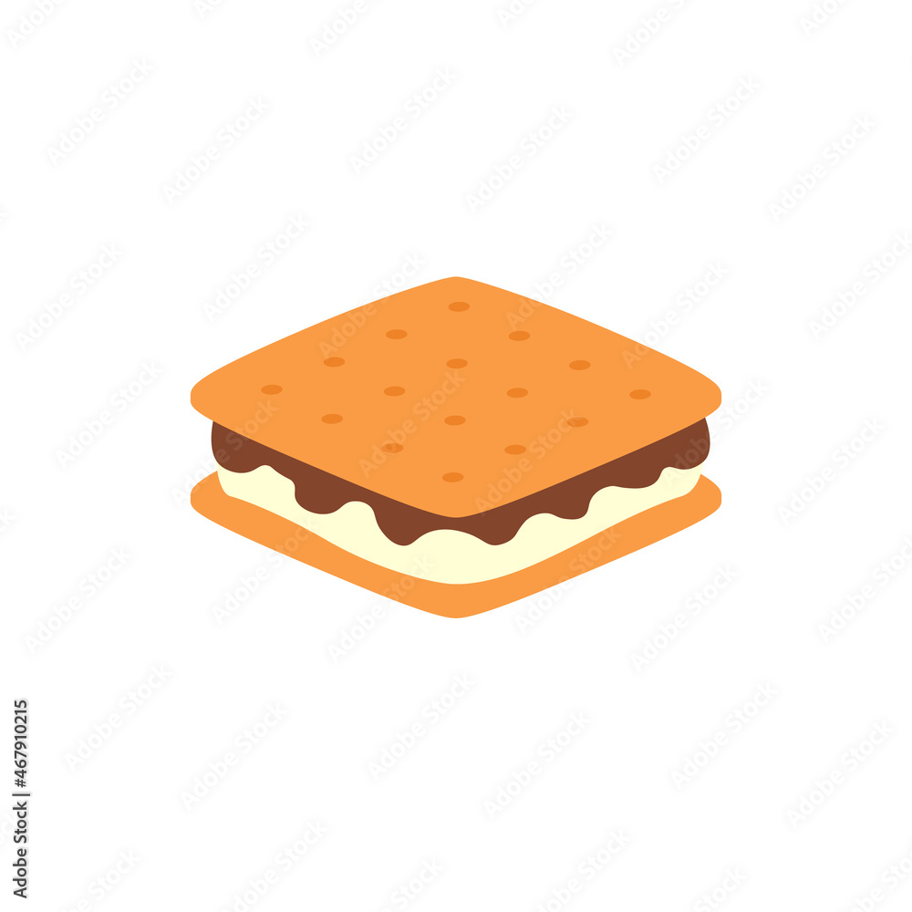 S'more cookie icon. Clipart image isolated on white background Stock ...