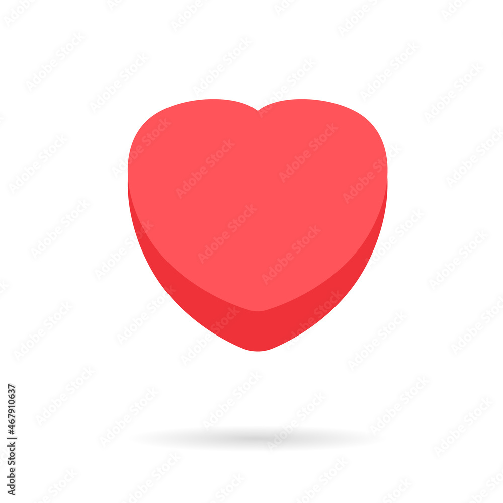 Blank candy heart icon. Clipart image isolated on white background ...
