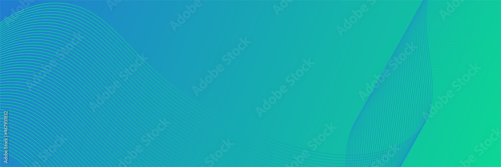 Abstract modern colorful blue green gradient wide geometric banner ...