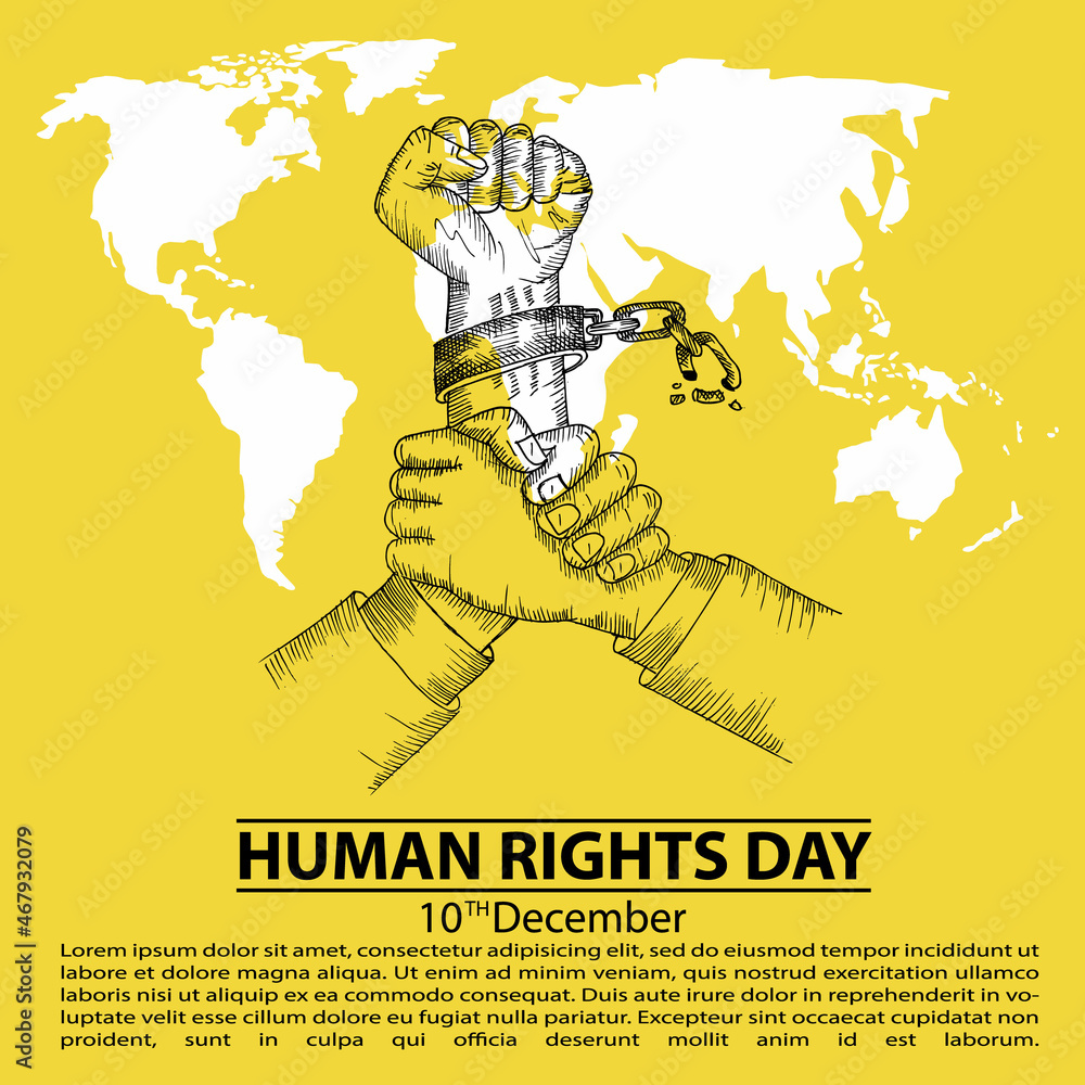 Human Rights Day, Poster and Banner Stock Vector | Adobe Stock