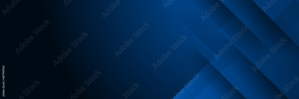 Abstract banner design with blue geometric background. Blue banner ...