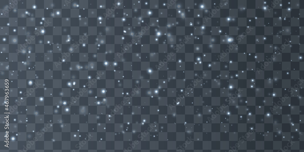 abstract seamless realistic sparkling white little heavy snow is ...