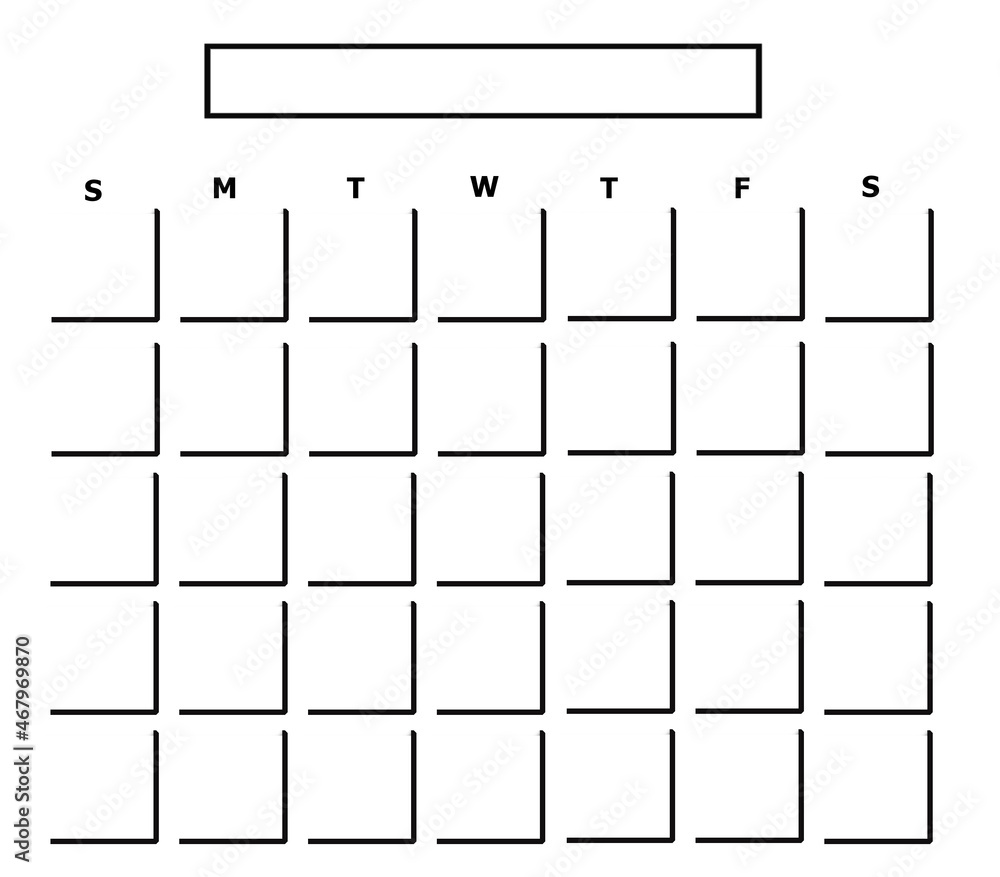 Blank Calendar Sheet Stock Illustration | Adobe Stock