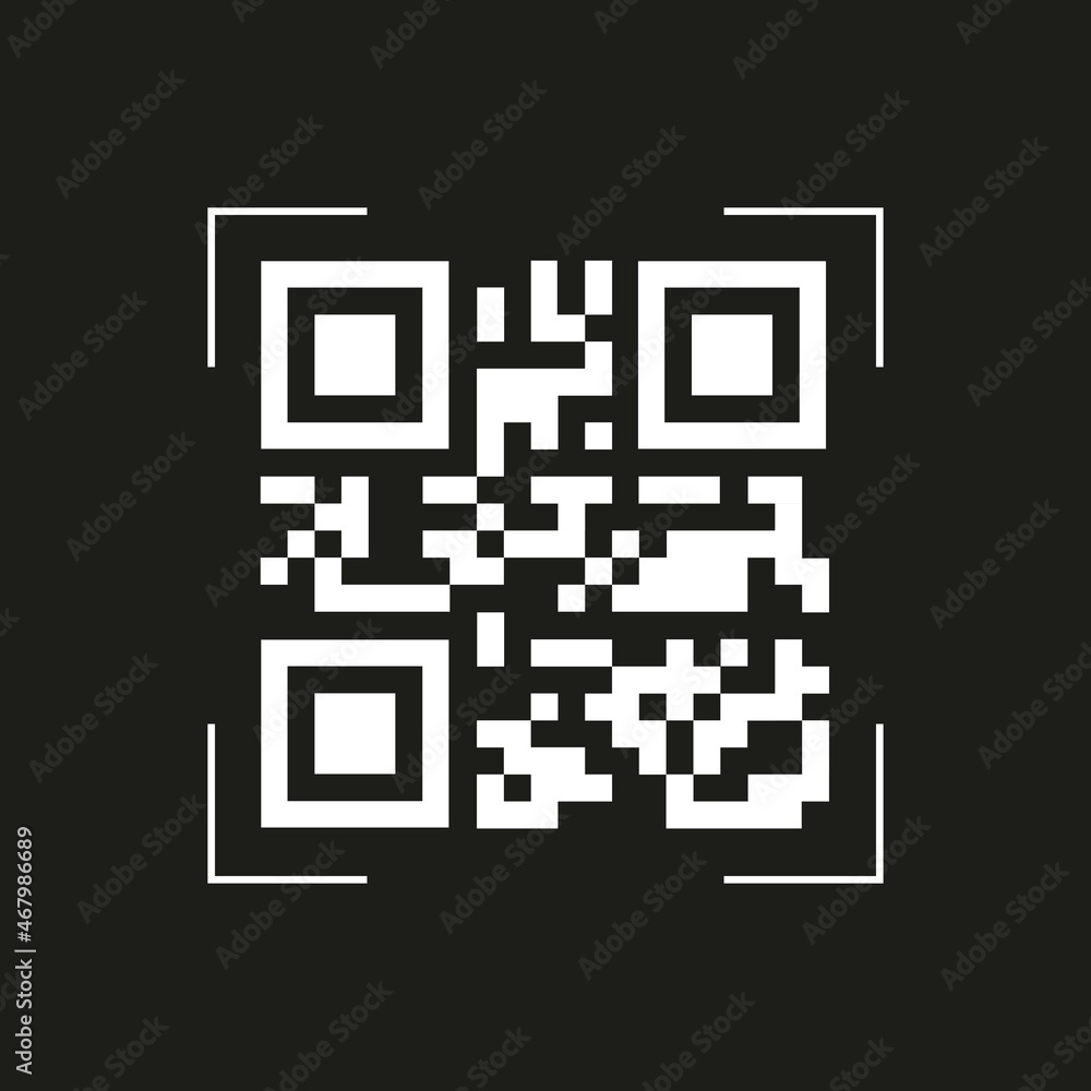 Sample qr code for scan with smart phone. Vector illustration. Stock ...