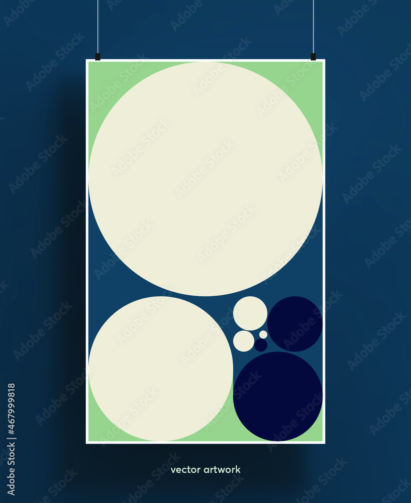 Beautiful poster template with abstract geometric shapes background ...